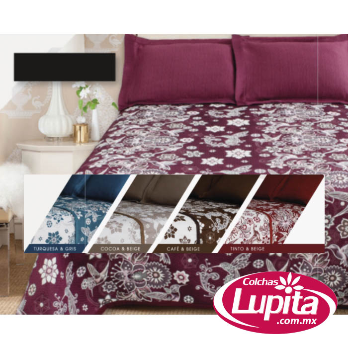 COLCHA PRIMAVERA COCOA/BEIGE KS (Fanitty) | Colchas Lupita